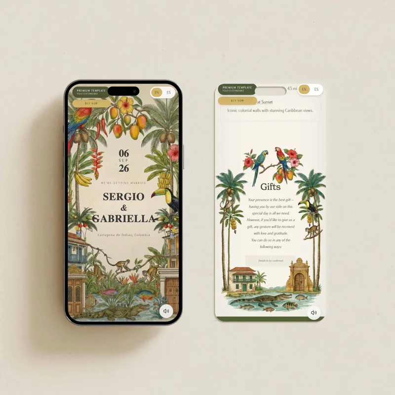 Majestic Digital Wedding Invitation | The Digital Yes